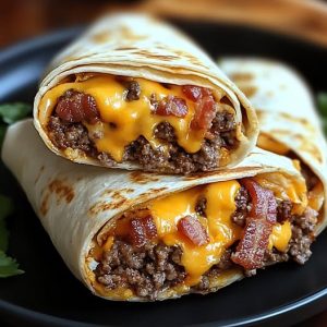 Cheesy Bacon Burger Wraps – alldelish